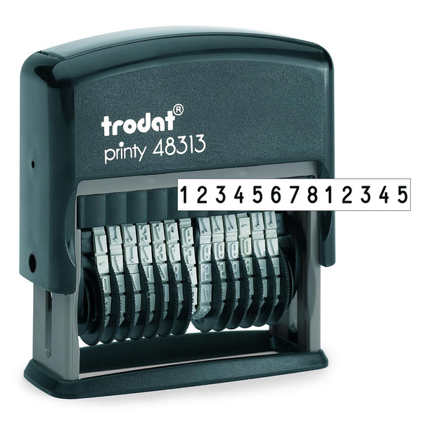 Trodat 48313 Numeral Stamp: 13 Adjustable Numbers (Black Ink Color ...